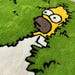 Homer Simpson in Bush Handmade Tufted Rug - Etsy