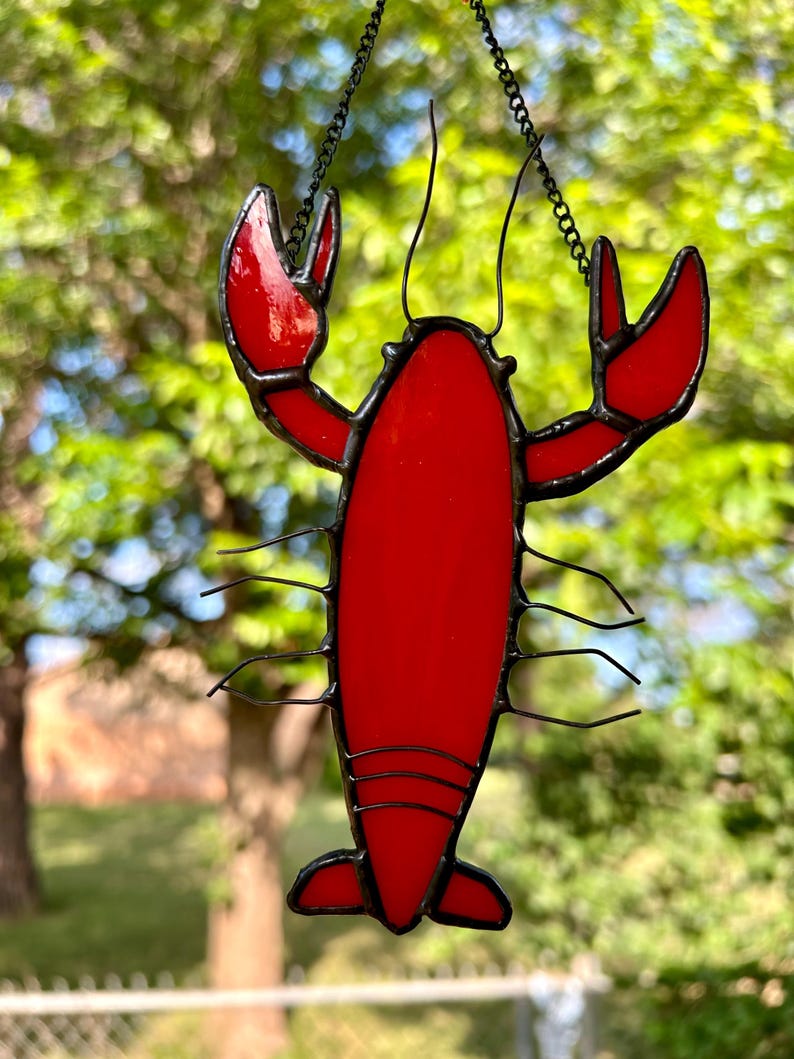PATTERN - Crawfish Stained Glass Suncatcher Pattern - Instant Download ...