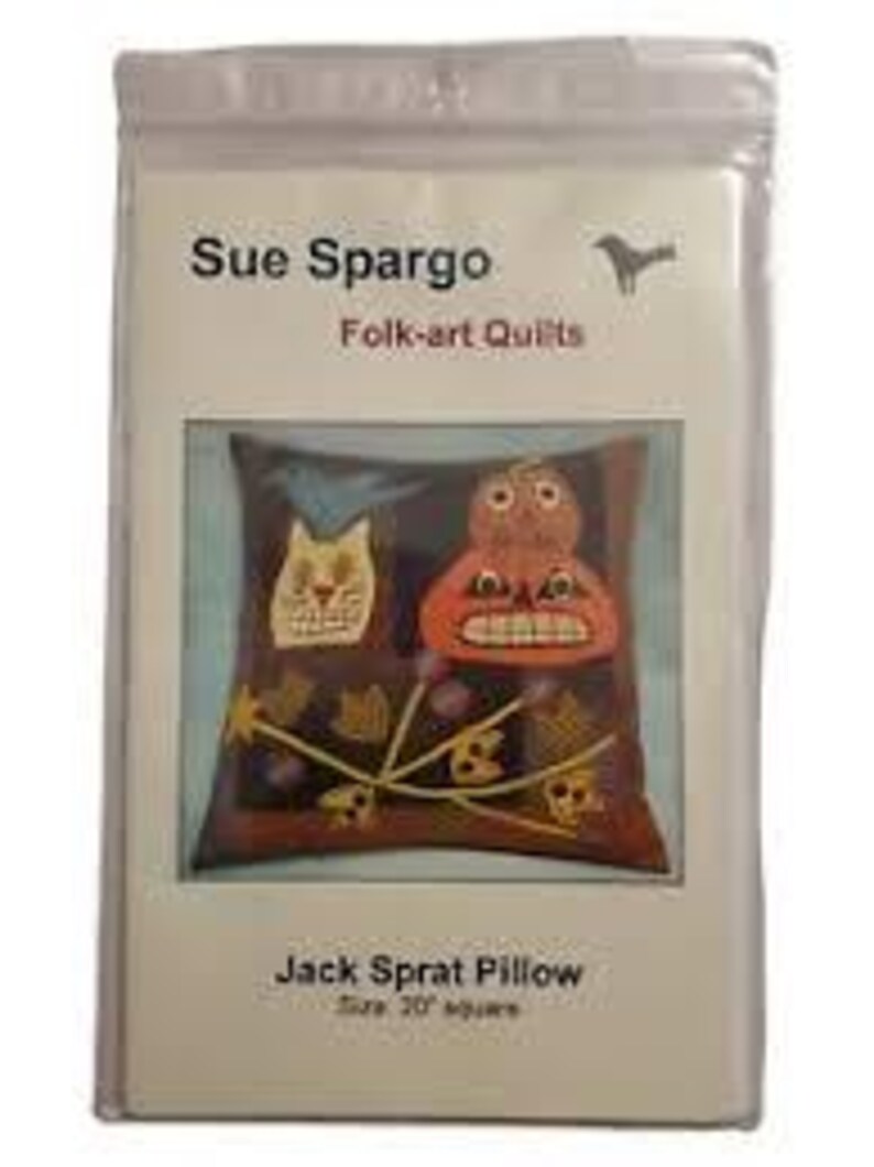 Sue Spargo Folk Art Jack Sprat Pillow Wool Applique Pattern Sale Free ...