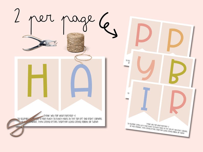 Printable Happy Birthday Banner (PDF File) - Etsy
