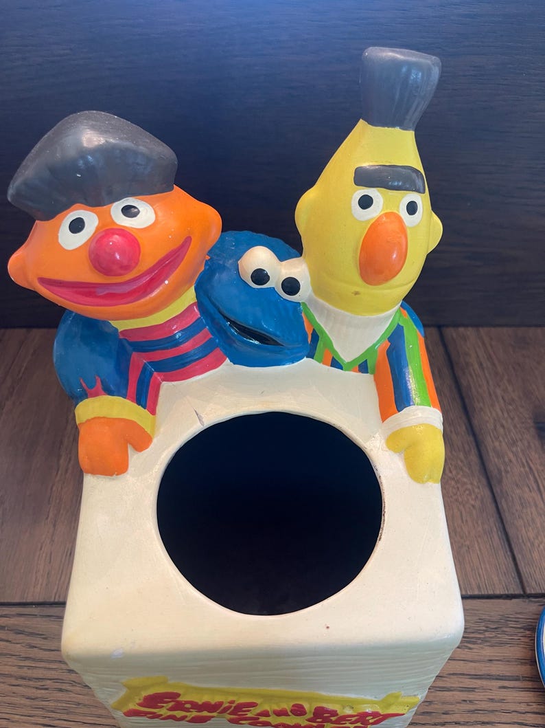 1970’s Bert, Ernie, and Cookie Monster Cookie Jar_vintage and Rare! - Etsy