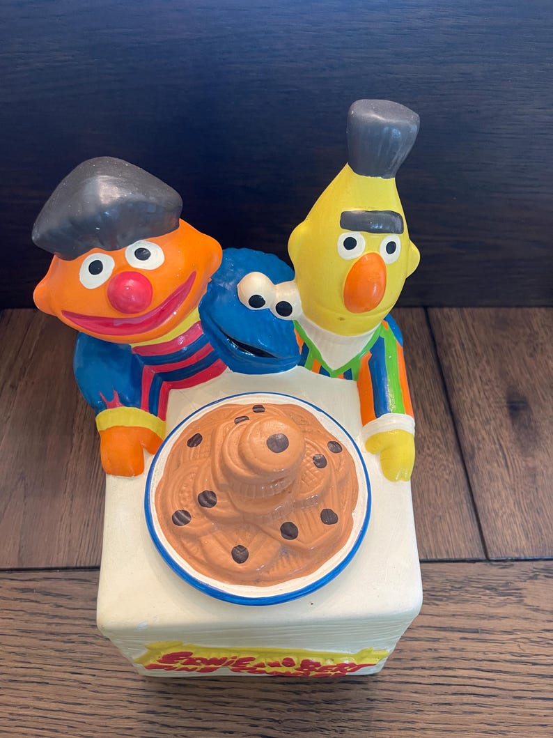 1970’s Bert, Ernie, and Cookie Monster Cookie Jar_vintage and Rare! - Etsy