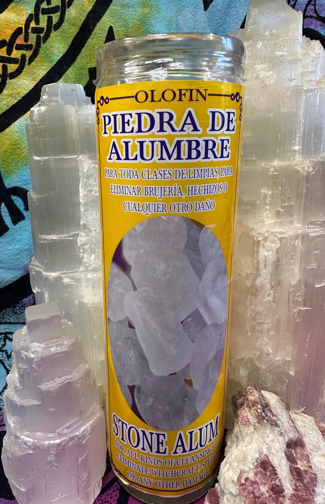Veladora Piedra De Alumbre/stone Alum Candle - Etsy