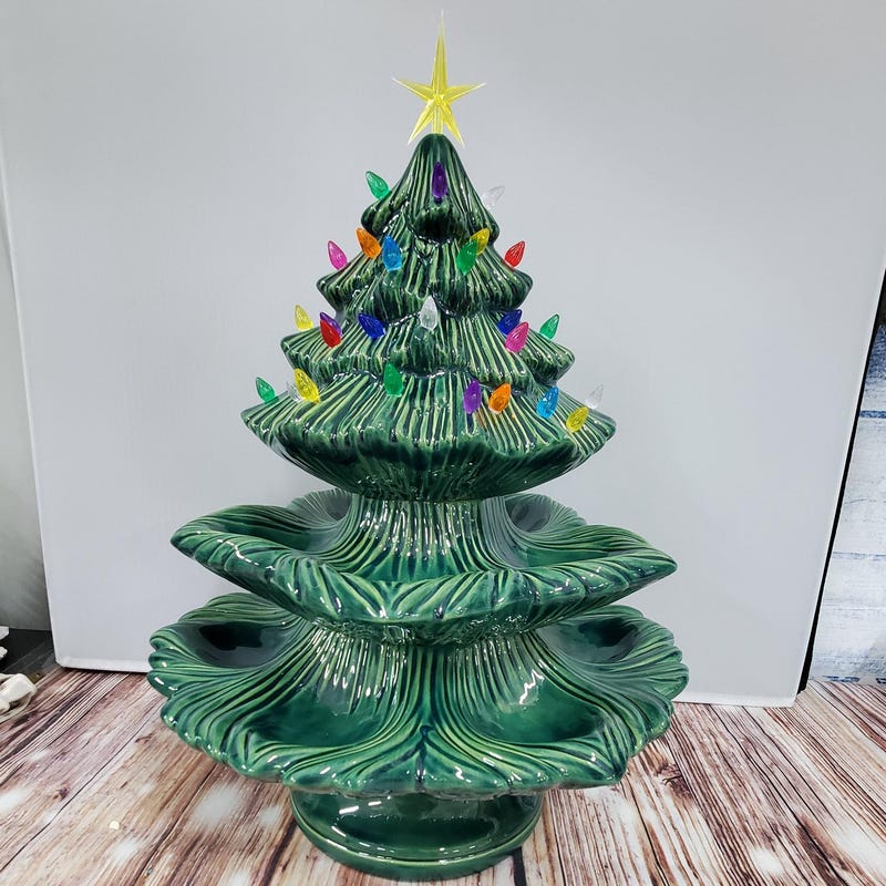 Ceramic Christmas Tree Deviled Egg Holder - Etsy