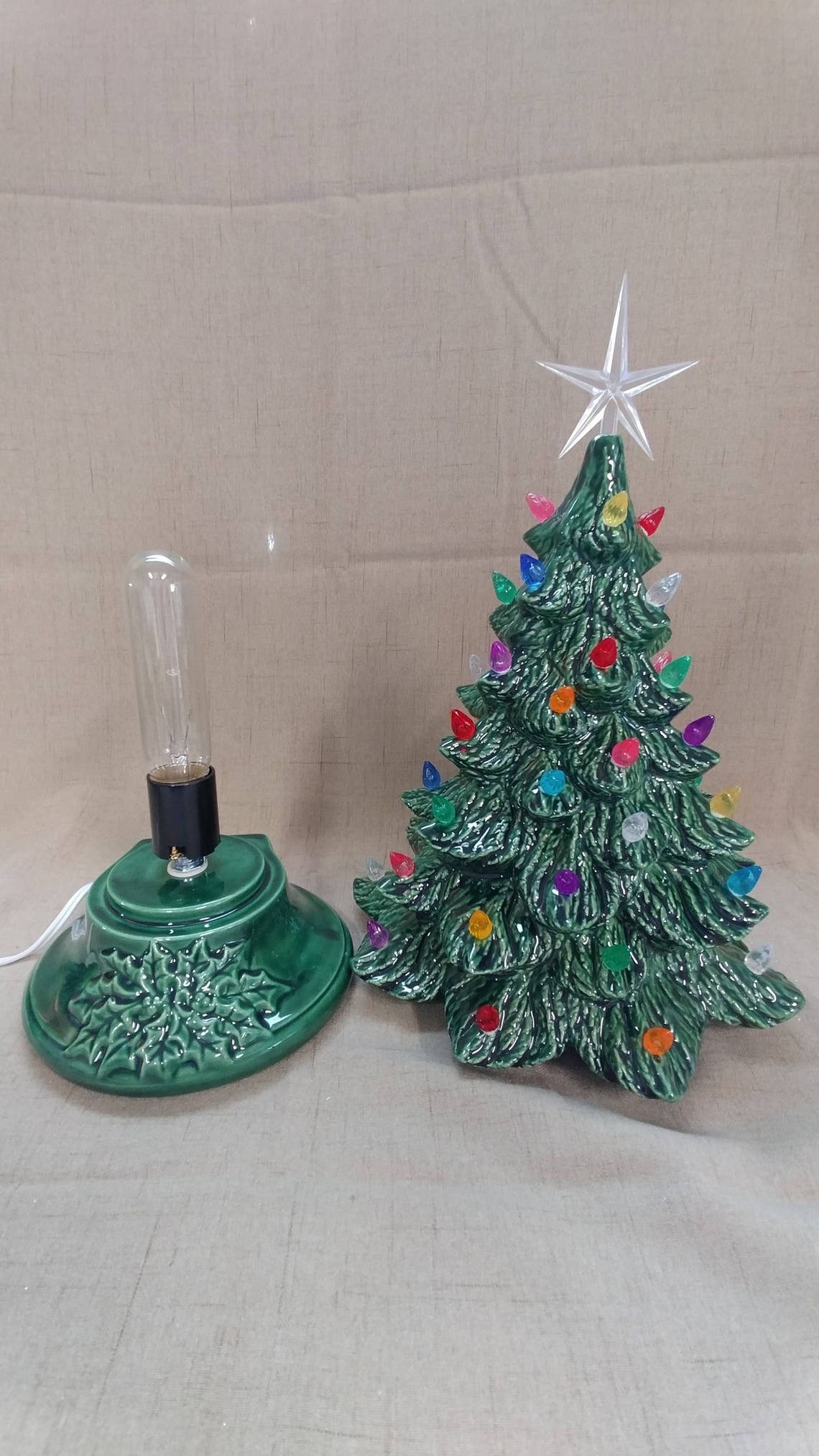 Ceramic Christmas Tree 17 Nowell Green Glaze - Etsy