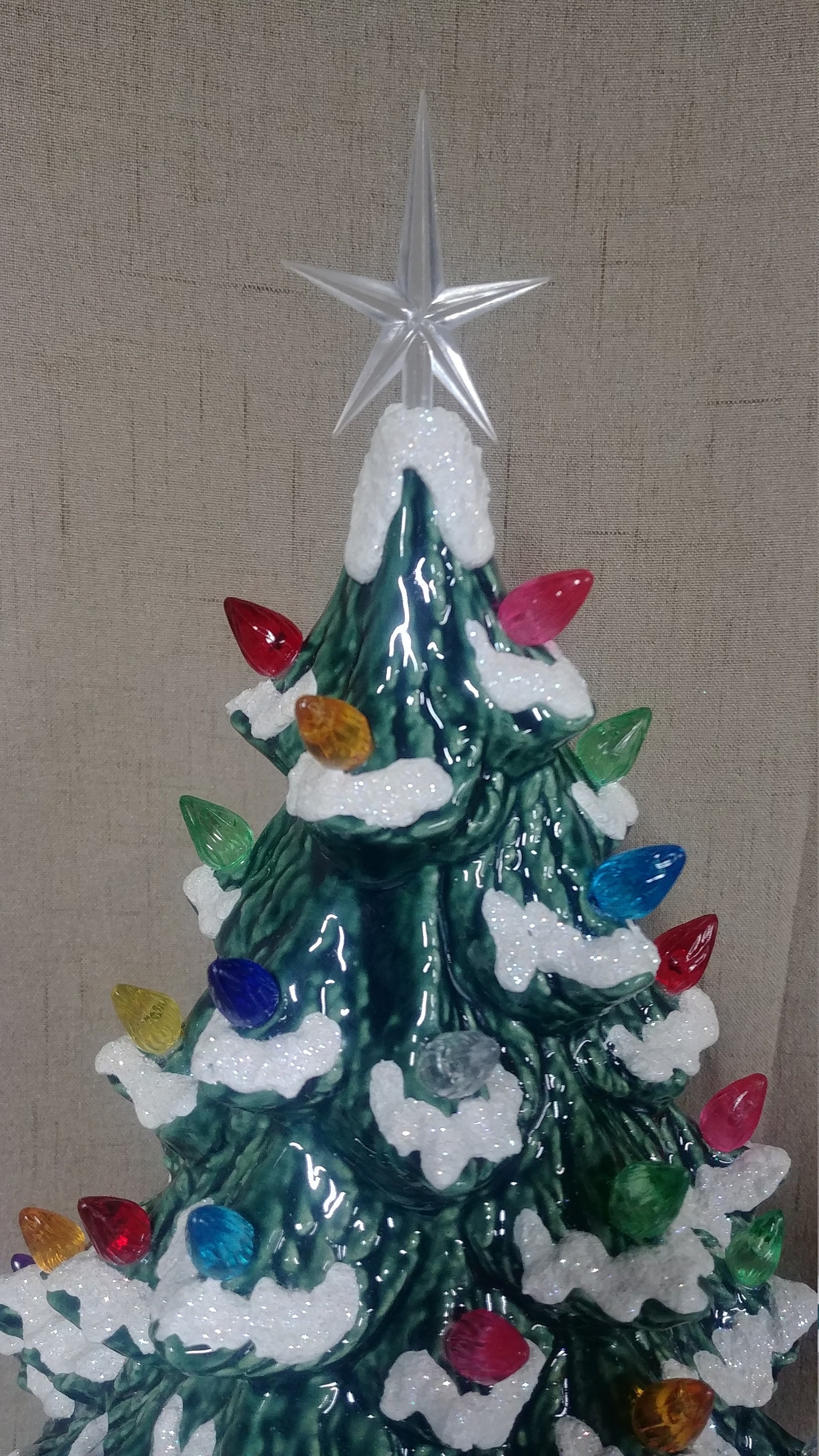 Ceramic Christmas Tree Lighted 14 Nowell Vintage Mold - Etsy