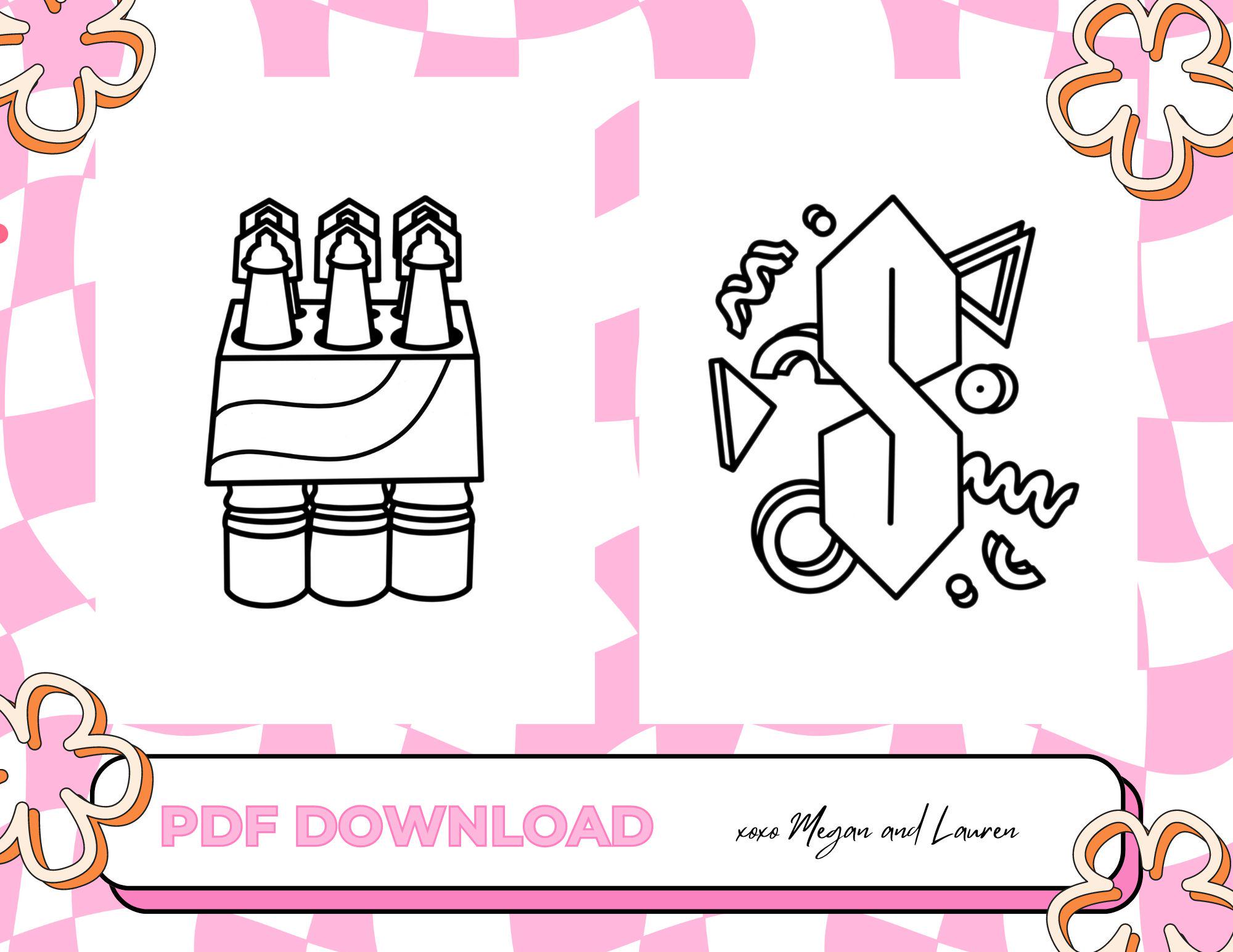 43 Coloring Pages - 90's Nostalgia for Adults and Kids: Printable, Bold ...