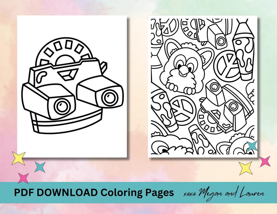Nostalgic 90's Coloring Pages for Adults and Kids: Printable, Bold and ...