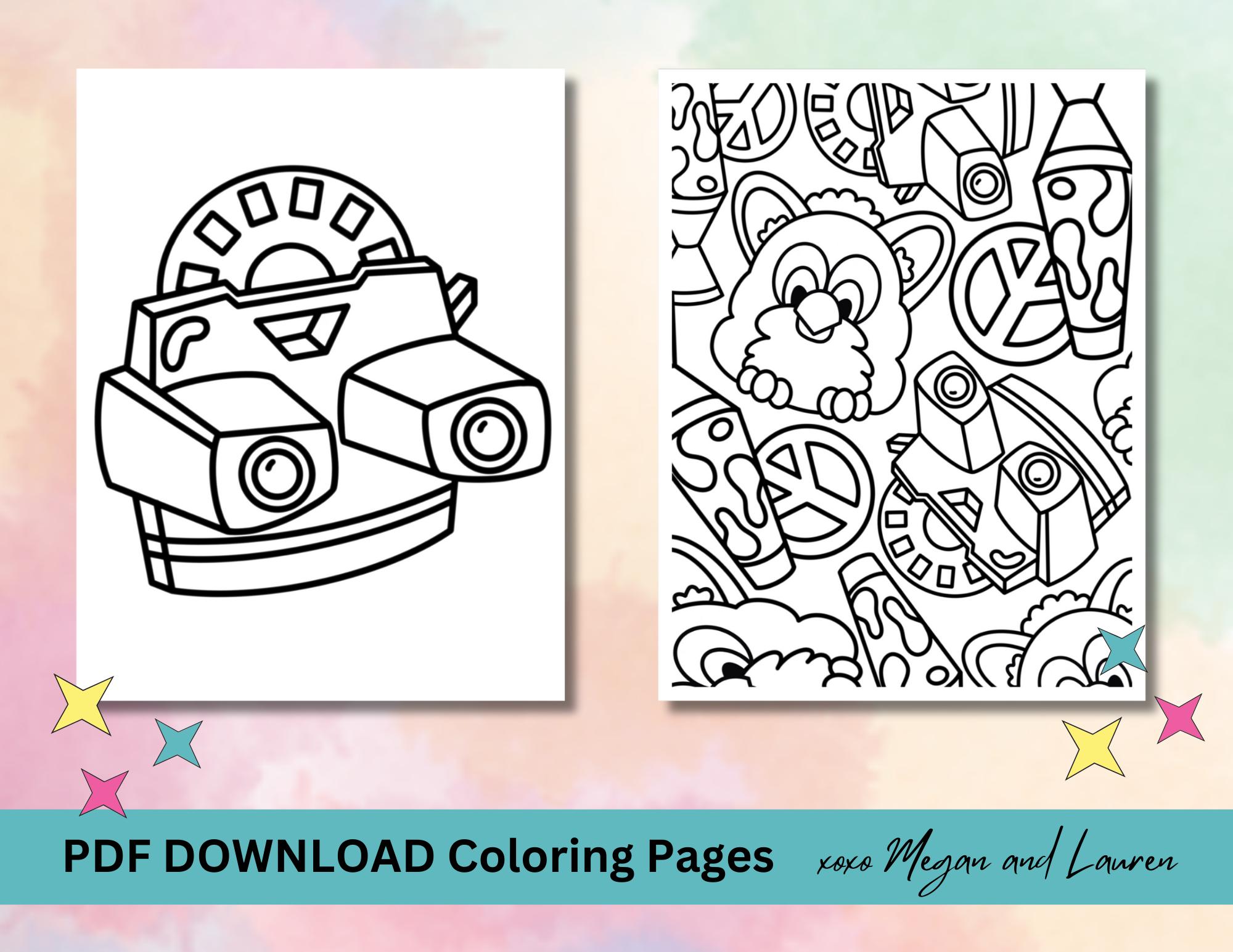 Nostalgic 90's Coloring Pages for Adults and Kids: Printable, Bold and ...