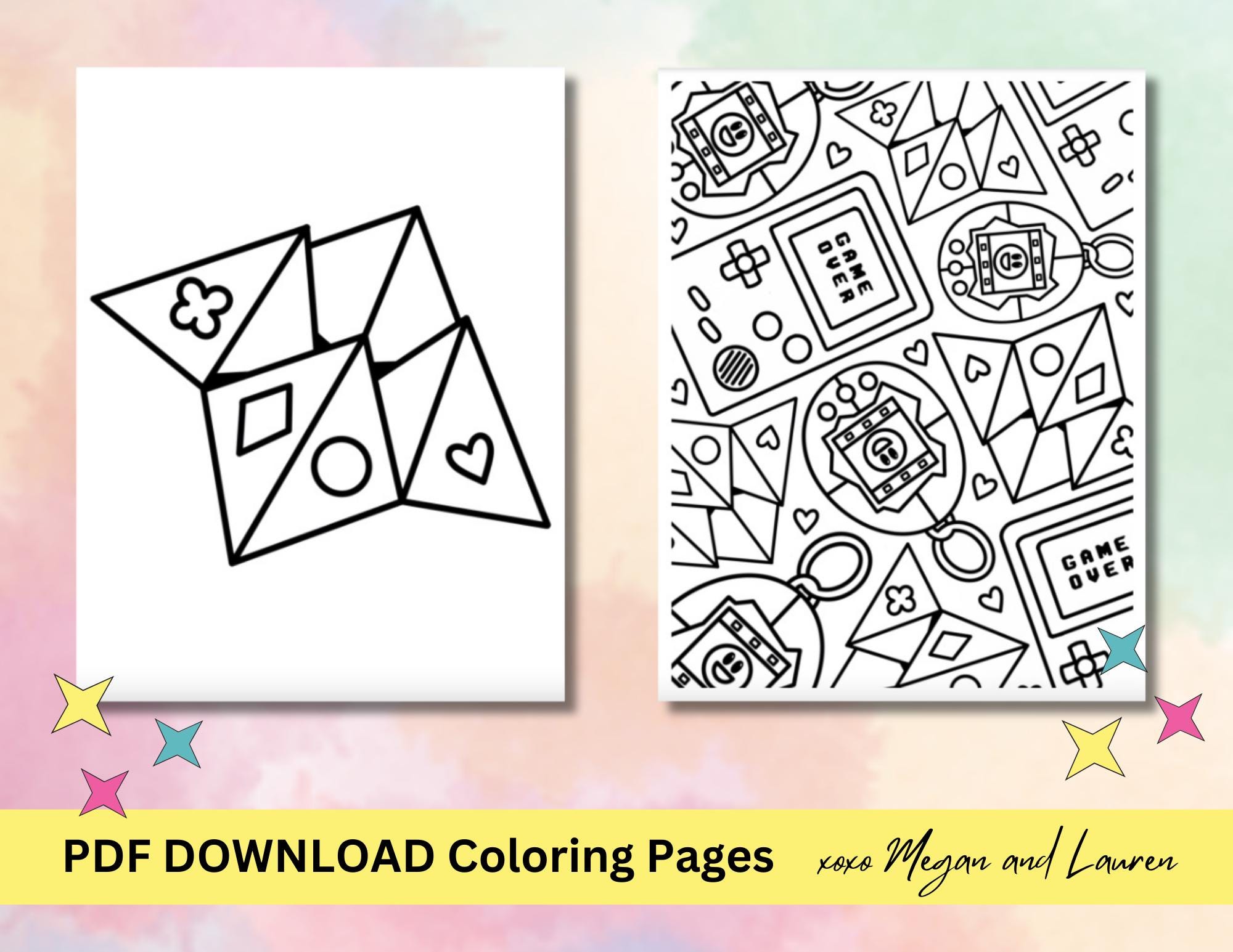 Nostalgic 90's Coloring Pages for Adults and Kids: Printable, Bold and ...
