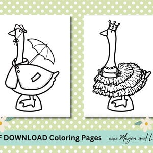 Porch Goose Coloring Pack for Adults and Kids: Silly Goose, Printable ...