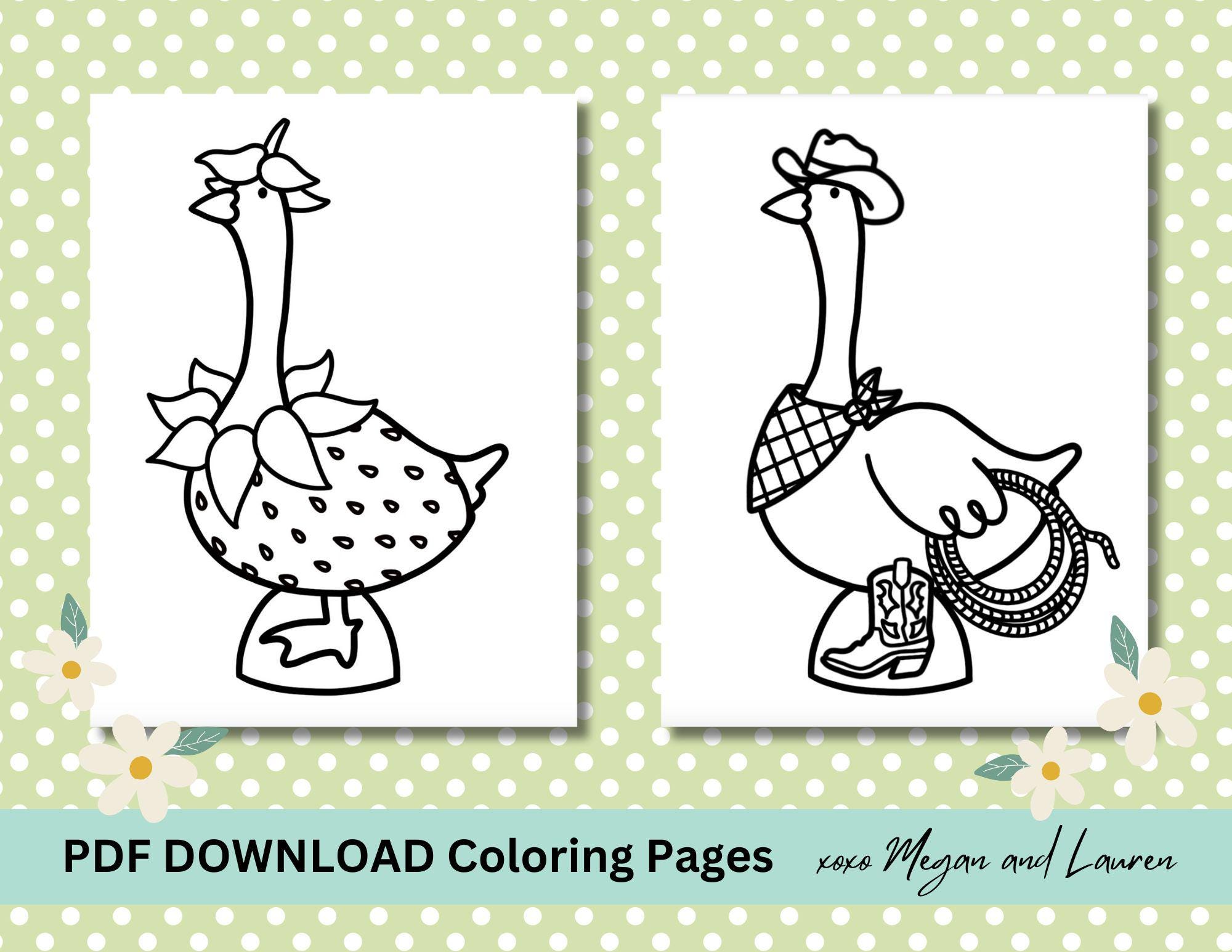 Porch Goose Coloring Pack for Adults and Kids: Silly Goose, Printable ...