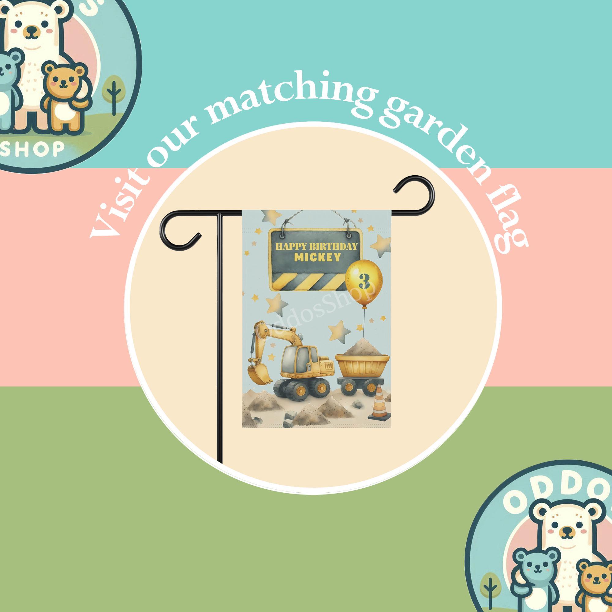 Construction Theme Edible Cake Topper - Digital Print File ...