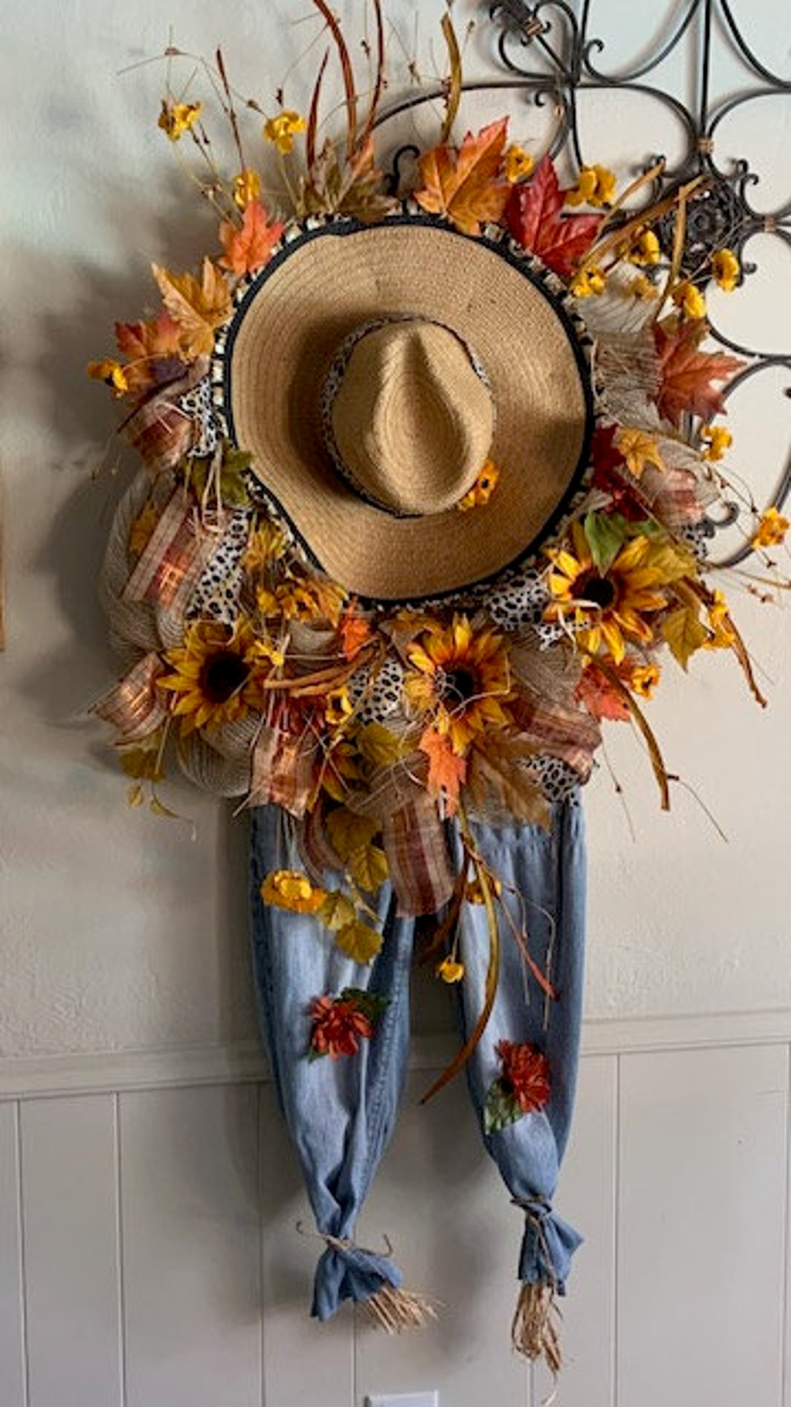 Scarecrow Wreath - Etsy