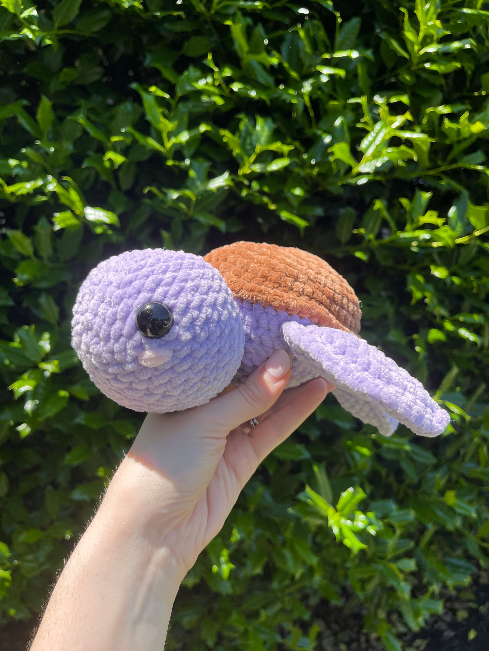 Crochet Purple Turtle Plushie Amigurumi Handmade Stuffed Animal - Etsy