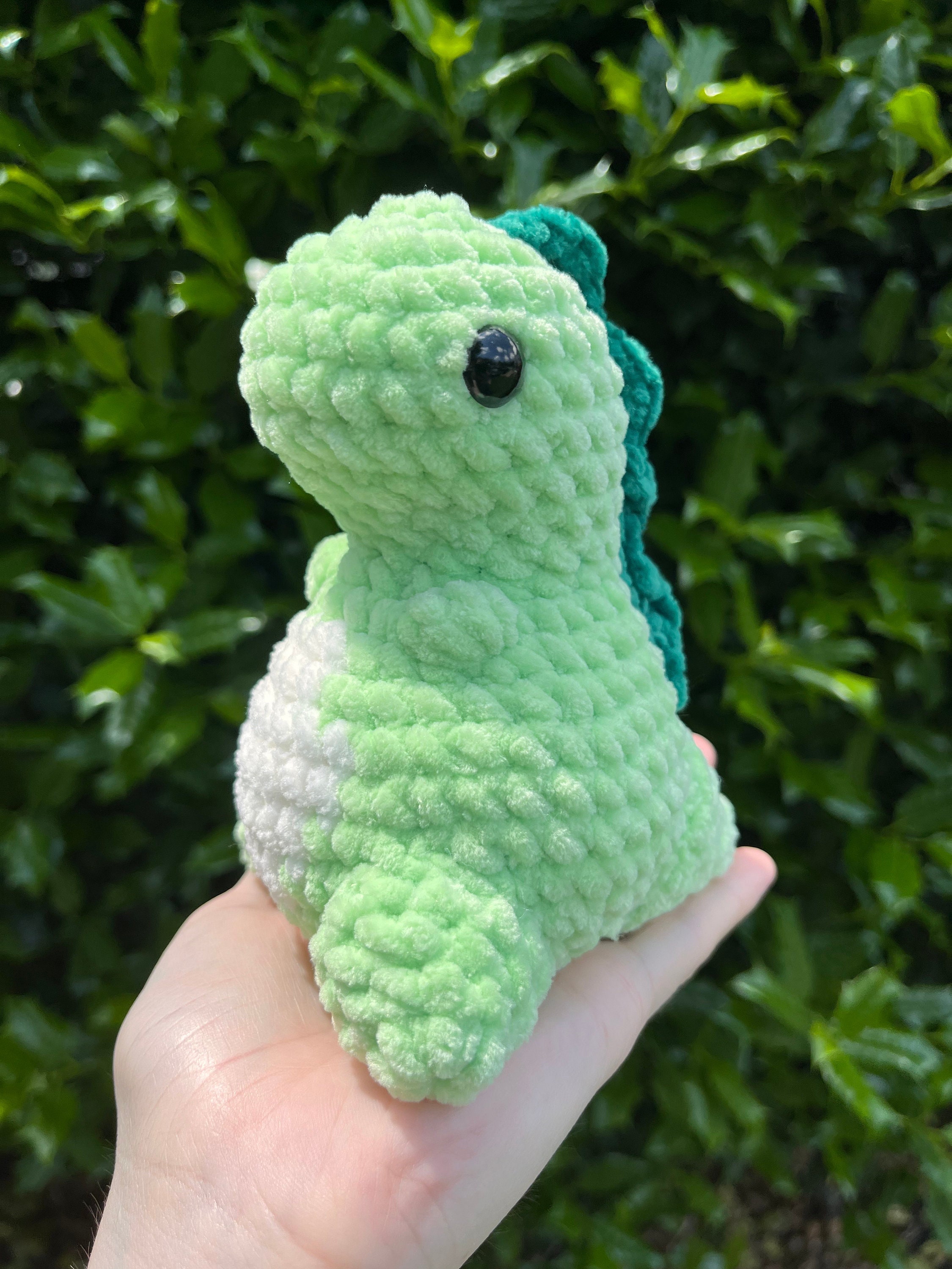 Crochet Chunky Dino Plushie Amigurumi Handmade Stuffed Animal in ...