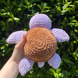 Crochet Purple Turtle Plushie Amigurumi Handmade Stuffed Animal - Etsy