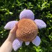 Crochet Purple Turtle Plushie Amigurumi Handmade Stuffed Animal - Etsy