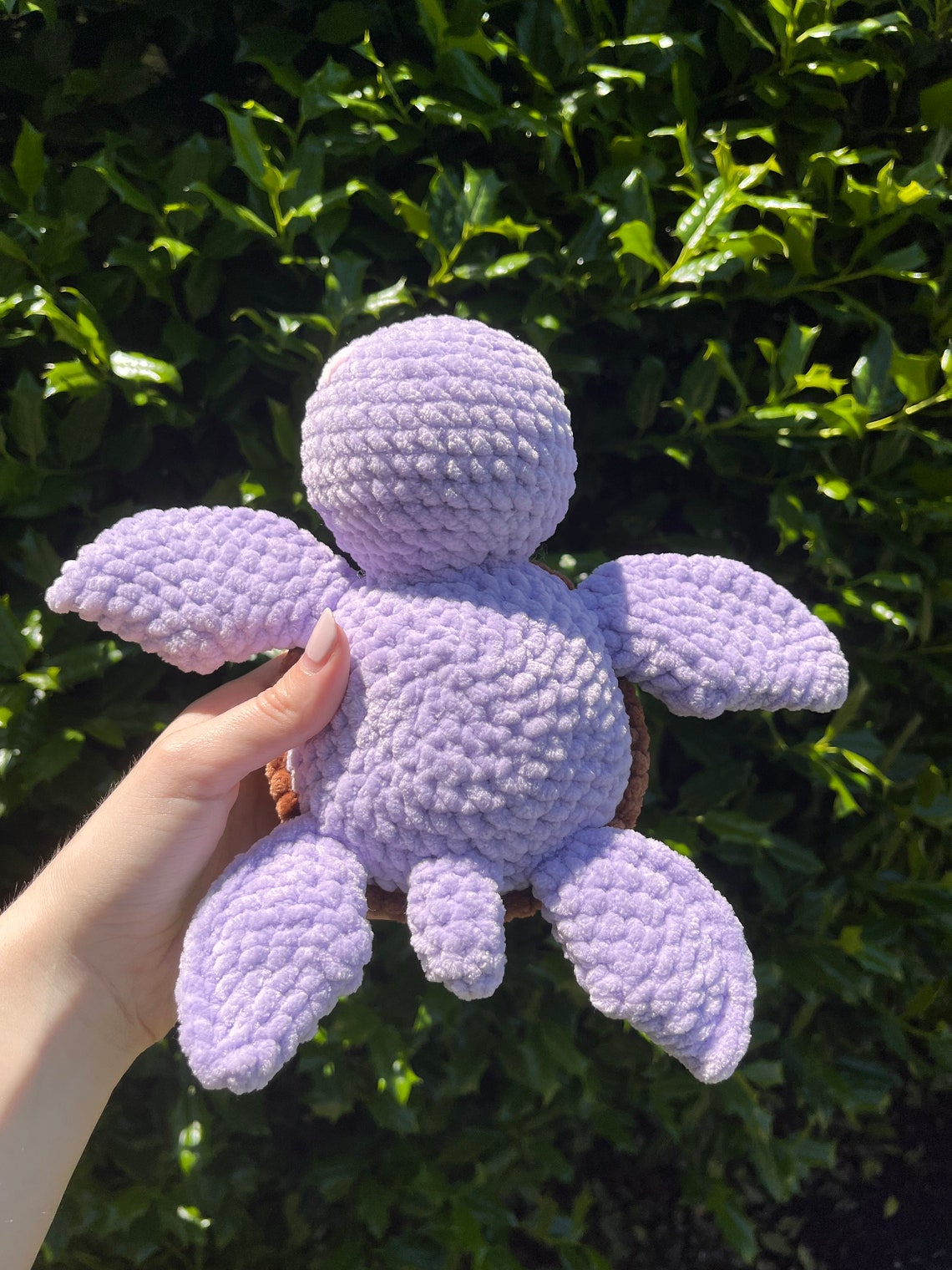Crochet Purple Turtle Plushie Amigurumi Handmade Stuffed Animal - Etsy