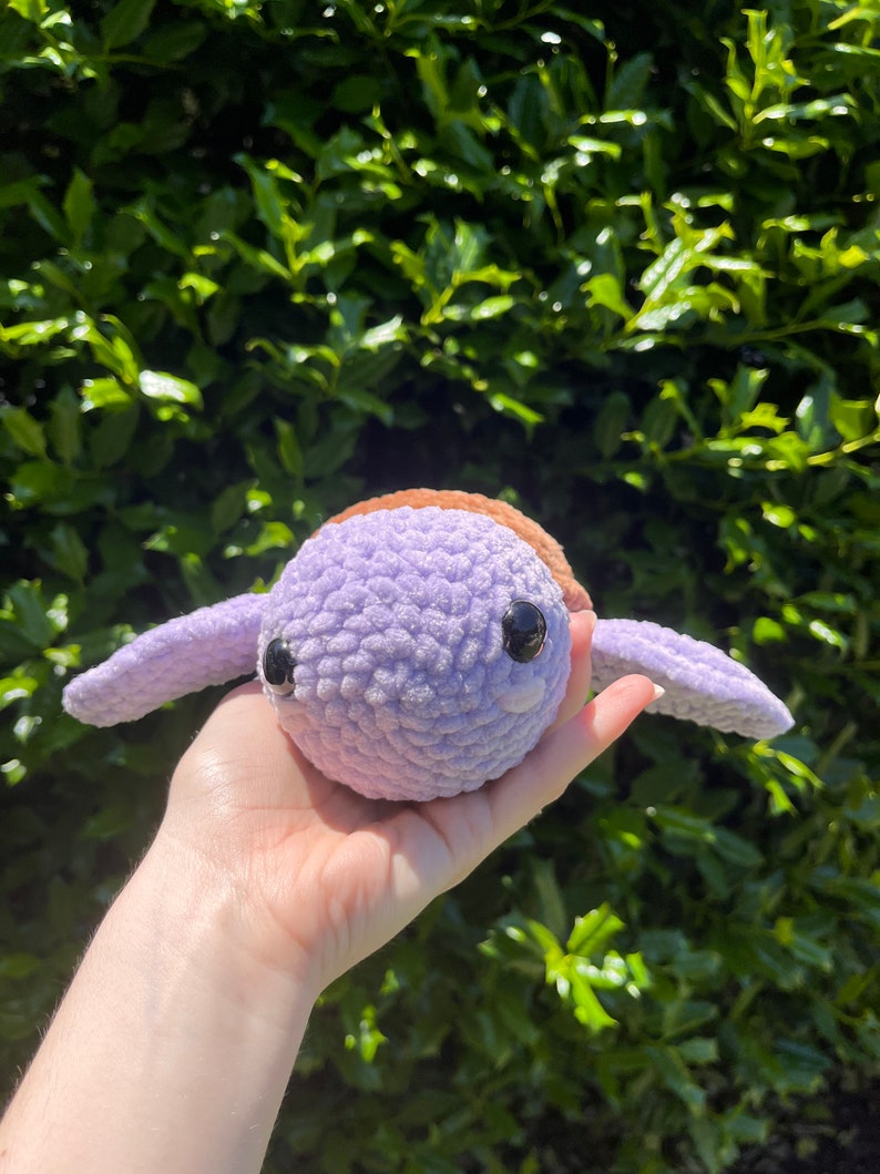 Crochet Purple Turtle Plushie Amigurumi Handmade Stuffed Animal - Etsy