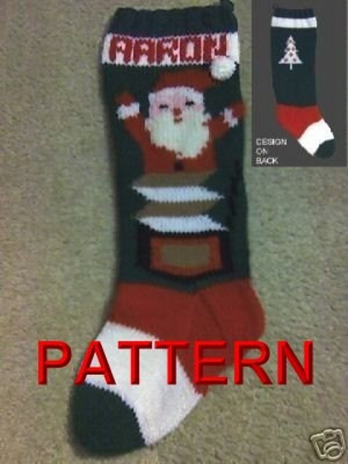 Santa in the Box Christmas Stocking Knitting Pattern - Etsy
