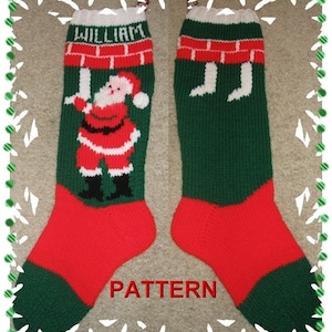 Santa Hanging Stockings Stocking Knitting Pattern - Etsy