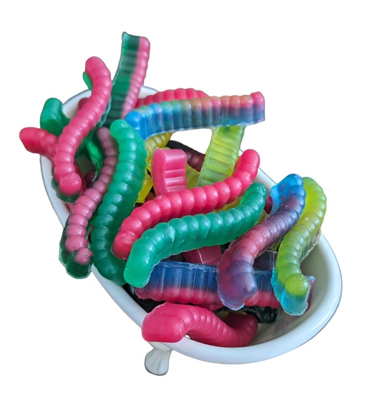 Gummy Worms Candy Soap - Handcrafted Soap, Food Soap, Faux Food, Candy ...