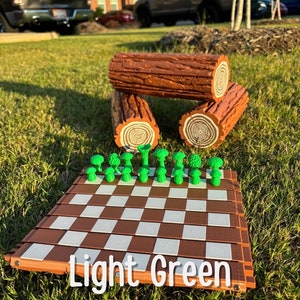 Forest Chess & Checkers Set - Etsy