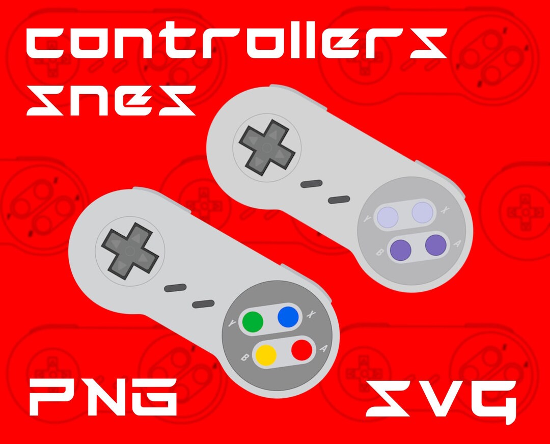 SNES Console Controller Vector Digital Clip Art SVG PNG - Etsy