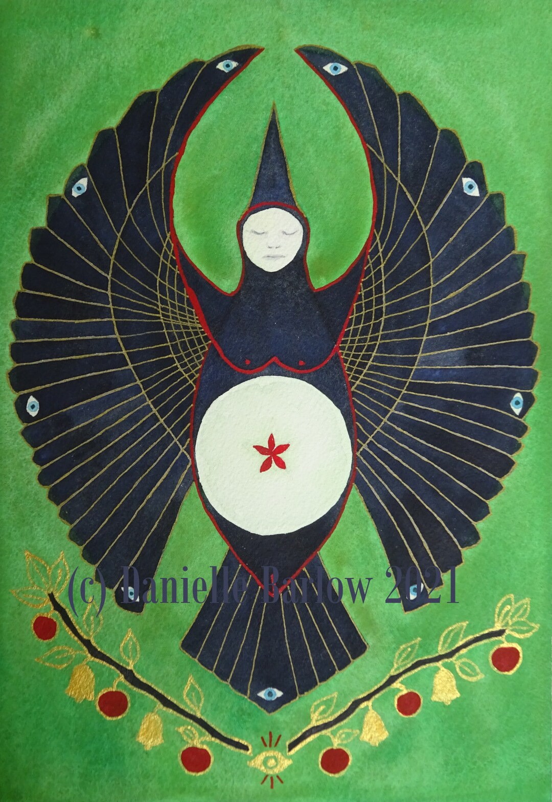 Crow Woman Totem 5 X 7 Print by Danielle Barlow - Etsy