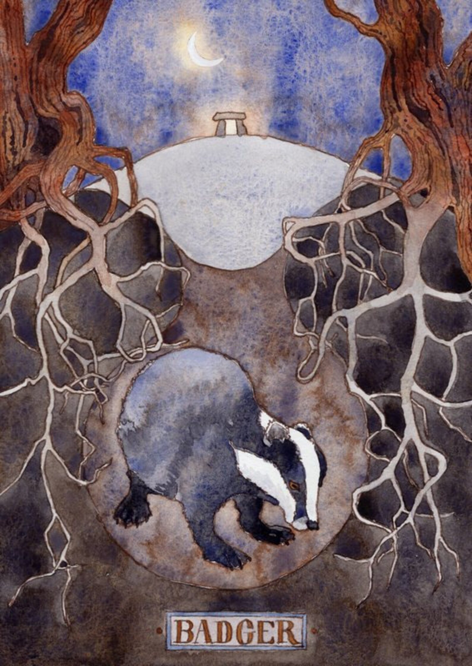A4 Print 'badger' From the Green Wheel Oracle - Etsy