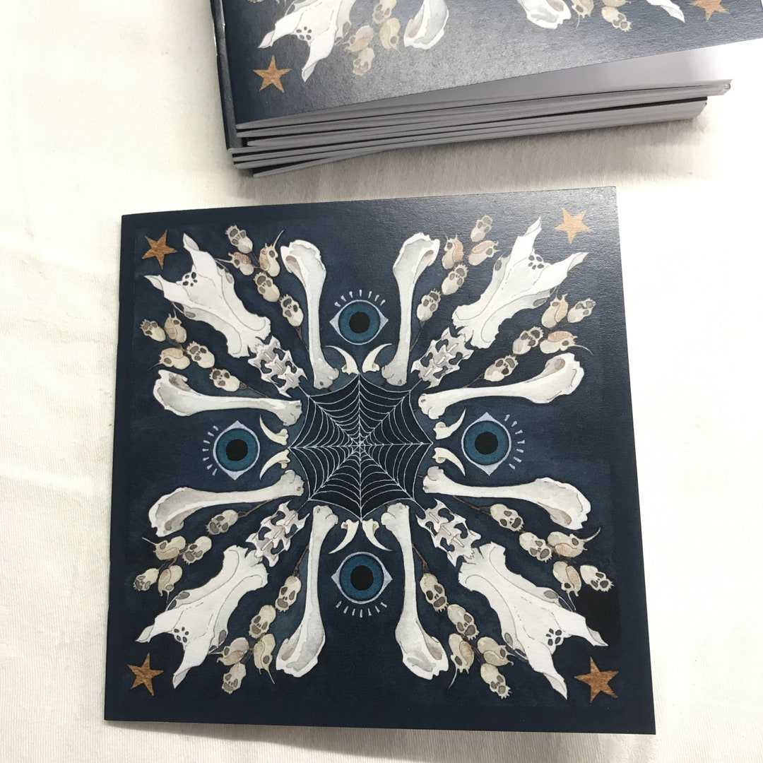 Small Square Notebook Buzzard and Snapdragon Blank Pages - Etsy