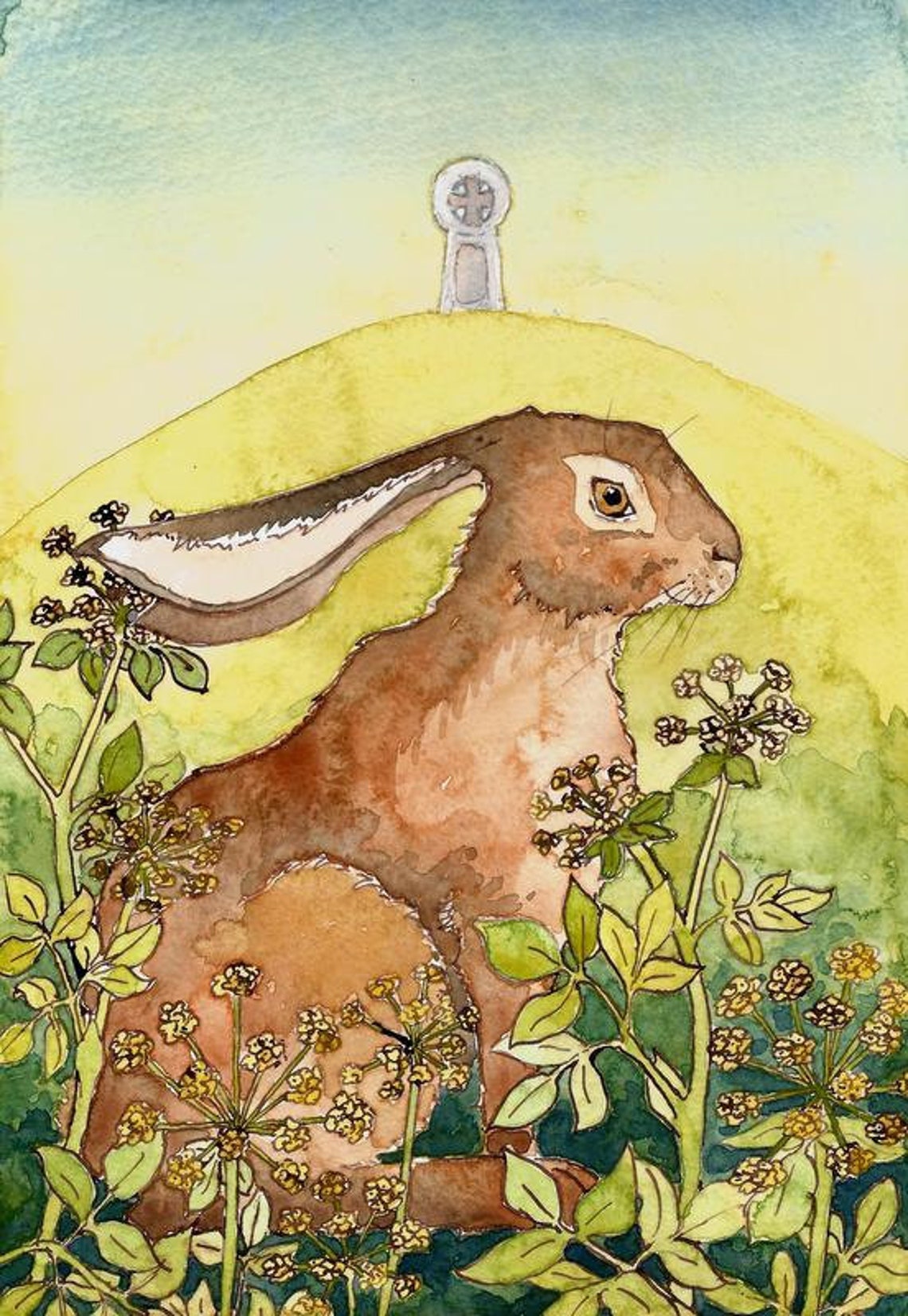 A4 print 'Hare' from The Green Wheel Oracle | Etsy
