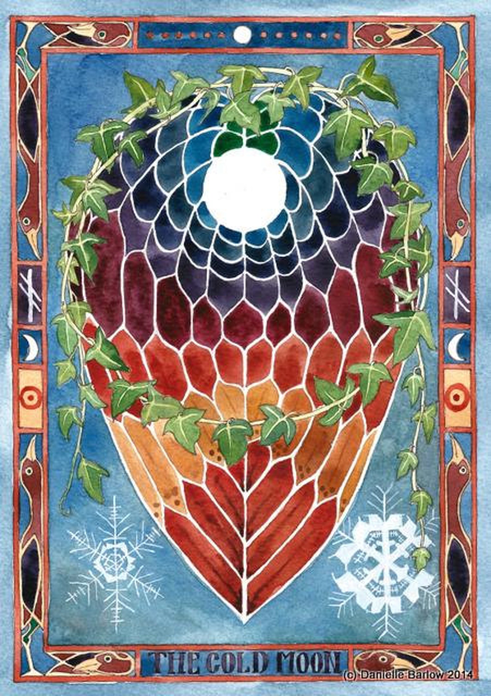 A4 Print 'cold Moon' From Original 13 Moons Series - Etsy