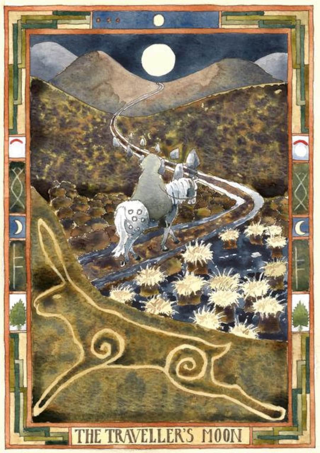 A4 Print 'travellers Moon' From Original 13 Moons Series - Etsy