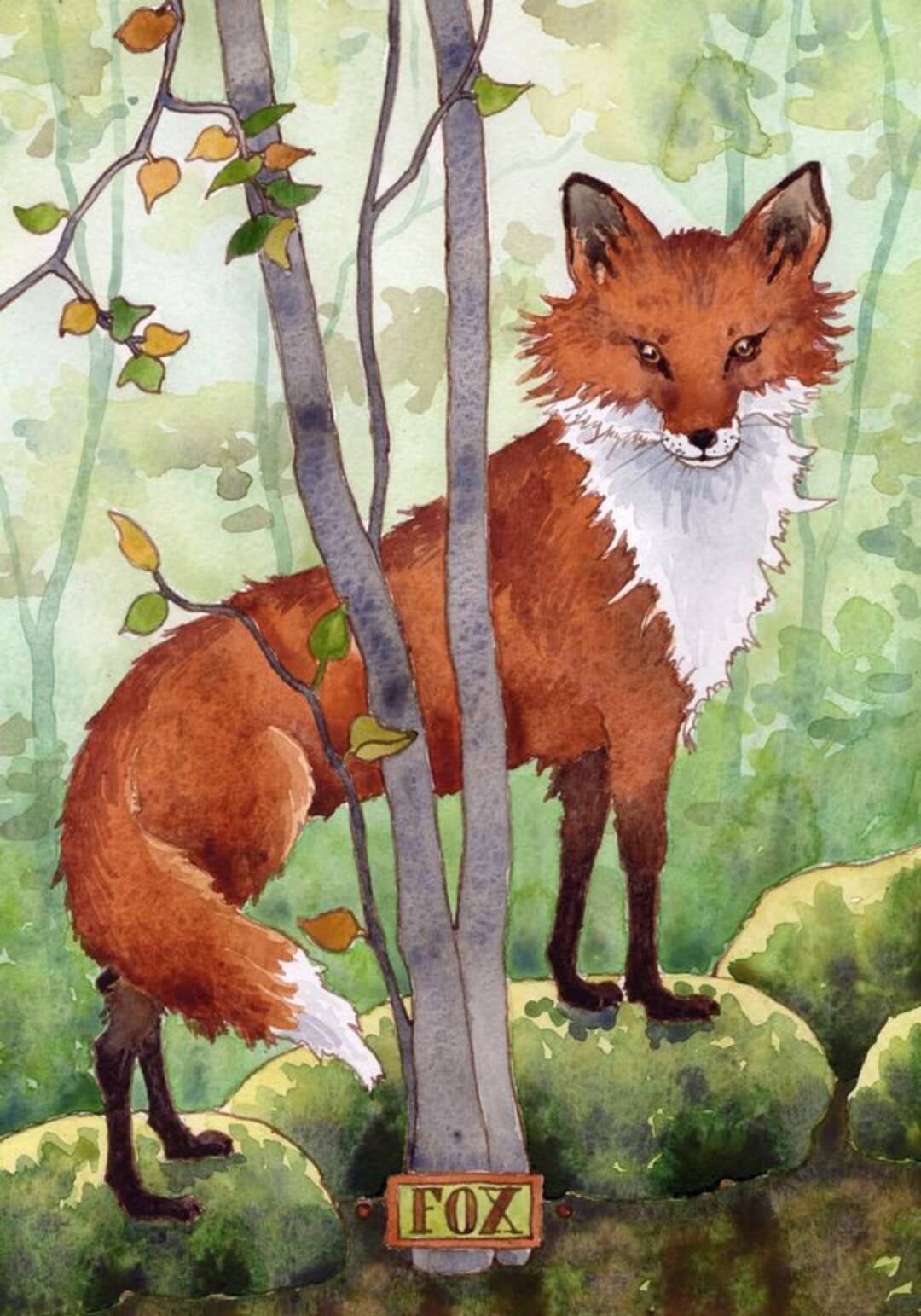 A4 Print 'fox' From the Green Wheel Oracle - Etsy