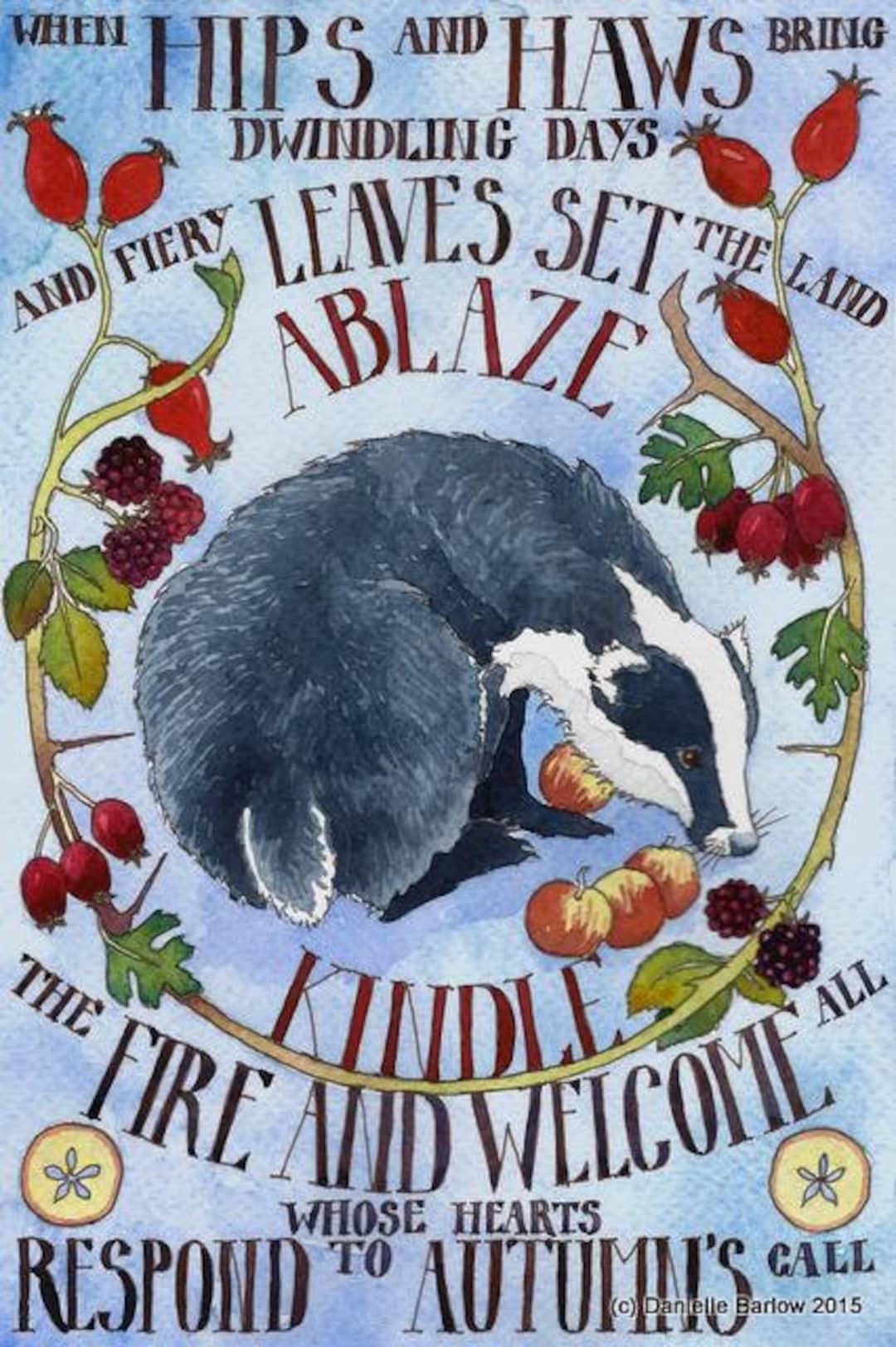 Autumn Blessing - A5 Print by Danielle Barlow - Etsy