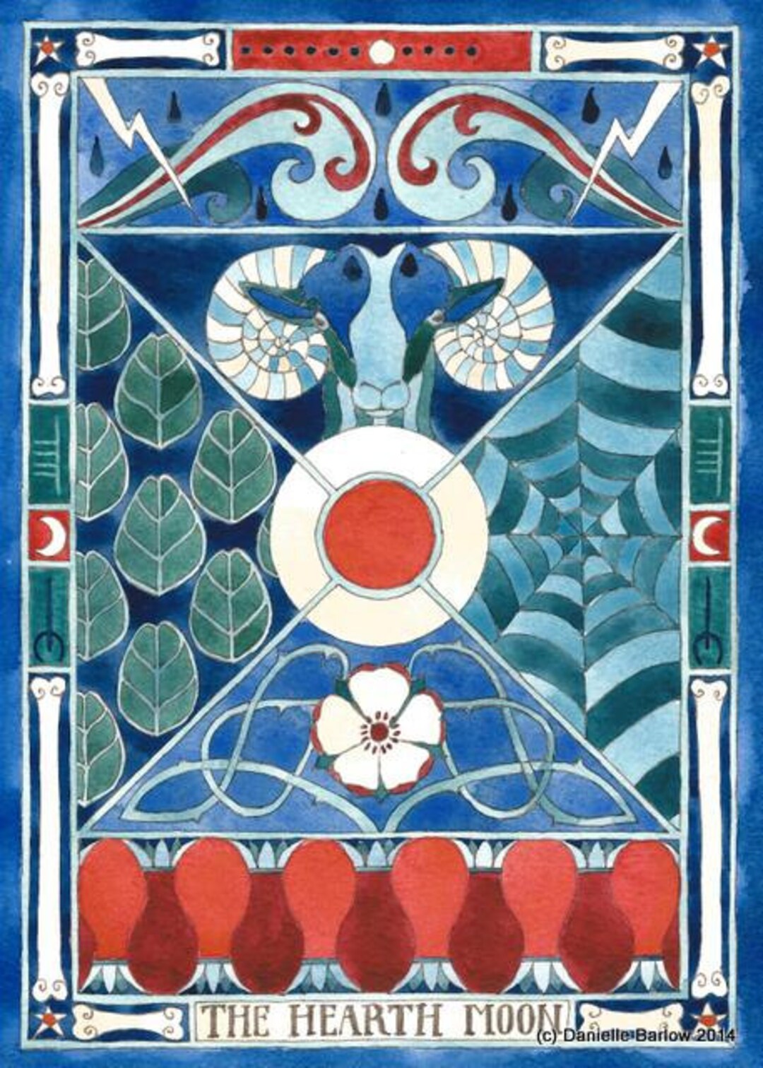 A4 Print 'hearth Moon' From Original 13 Moons Series - Etsy