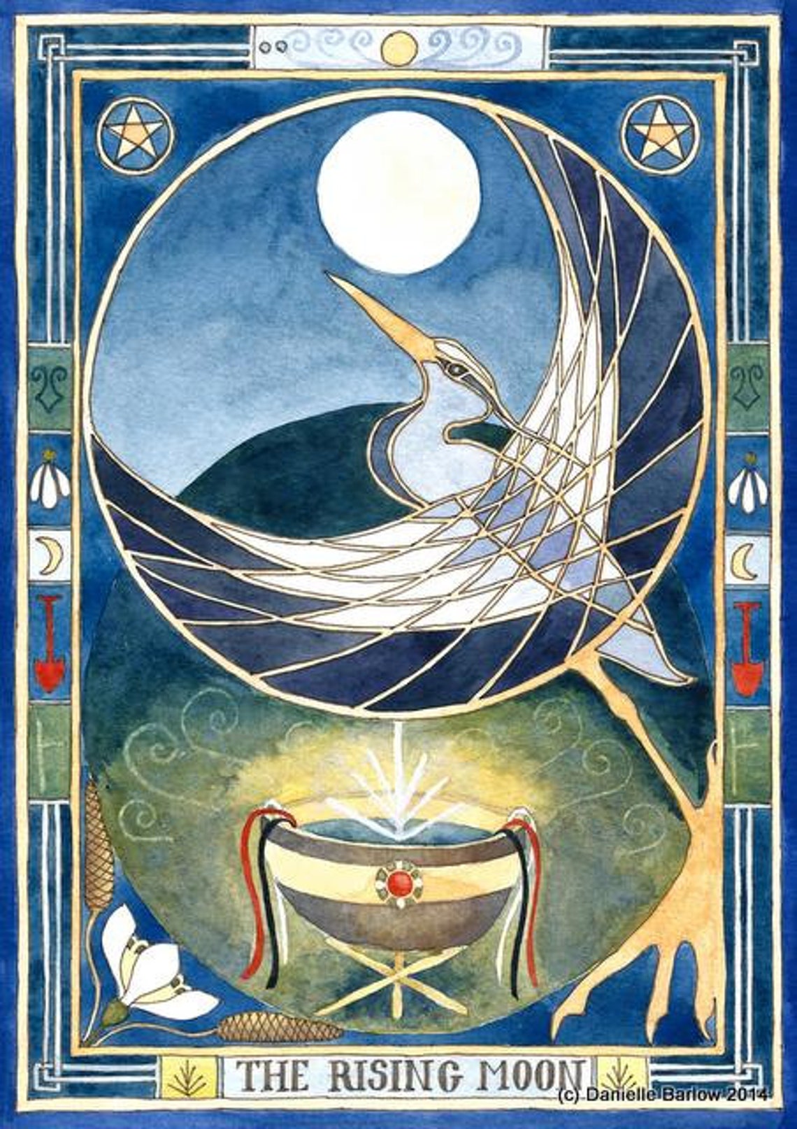 A4 Print 'rising Moon' From Original 13 Moons Series - Etsy Canada