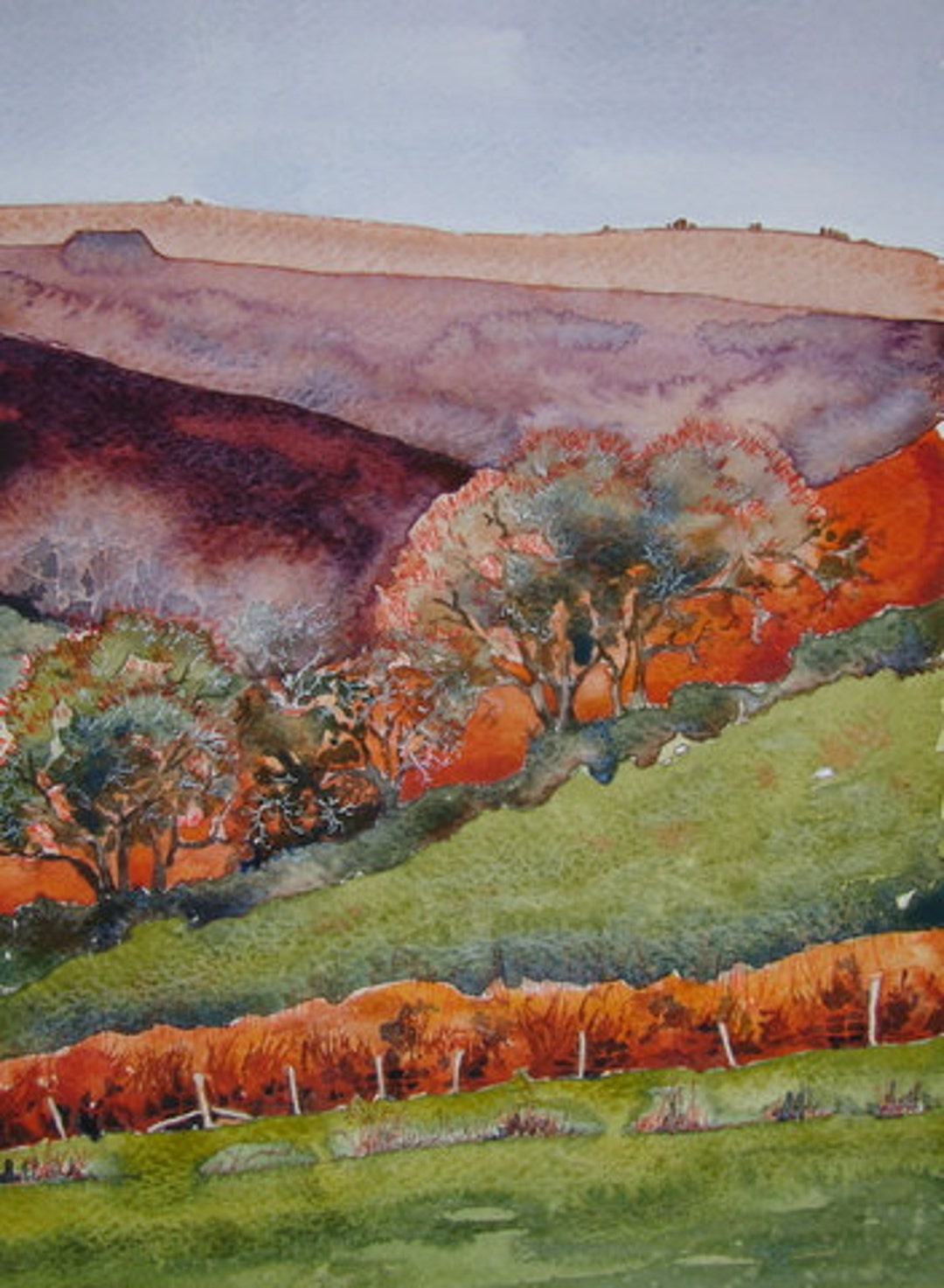 Archival Print of Autumn Landscape 'kestor, From Nattadon' by Danielle ...