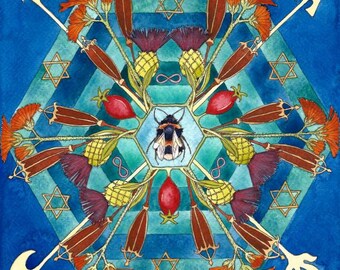 A4 Print 'wildcat' From the Green Wheel Oracle - Etsy UK