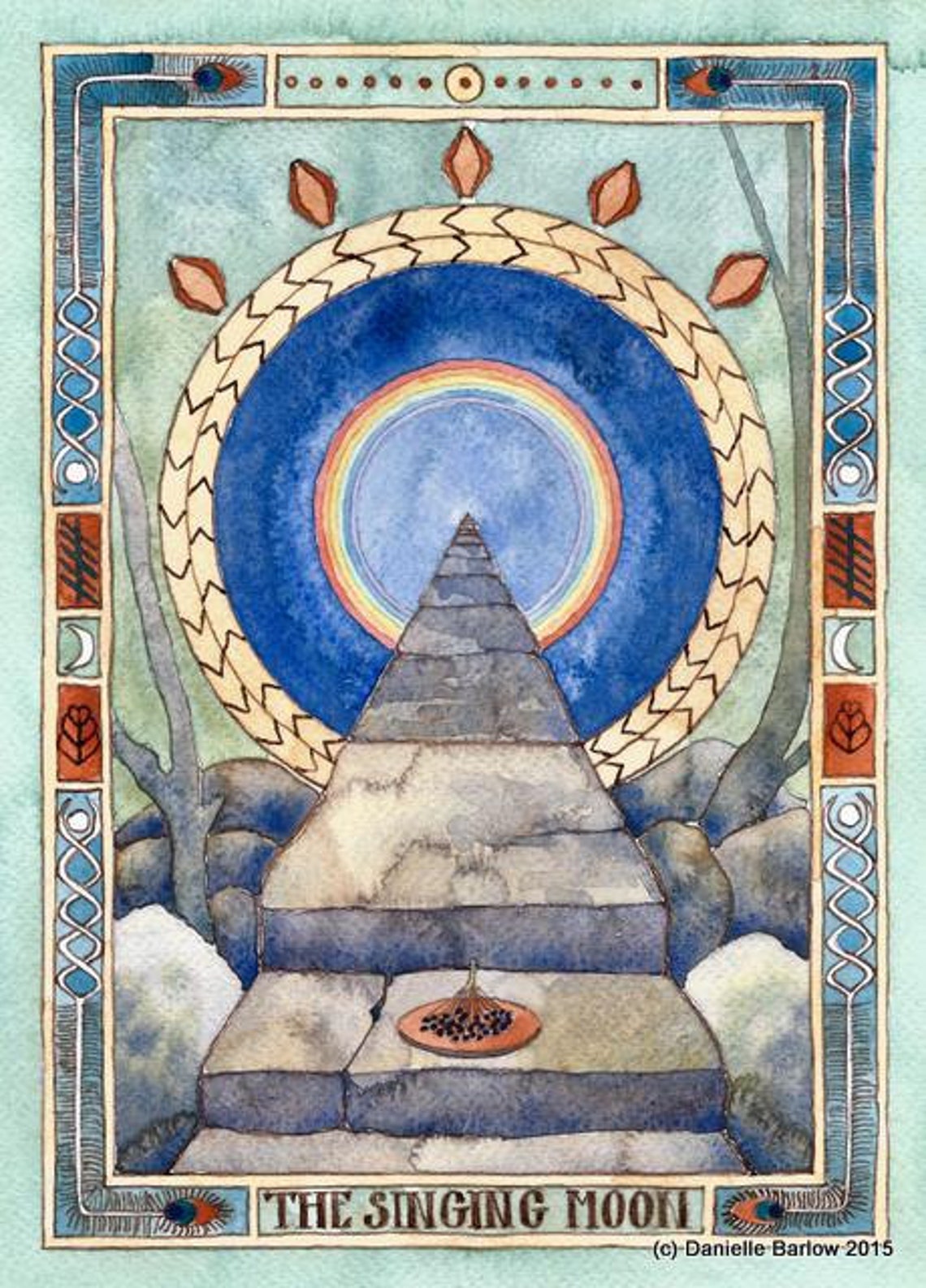 A4 Print 'singing Moon' From Original 13 Moons Series - Etsy UK