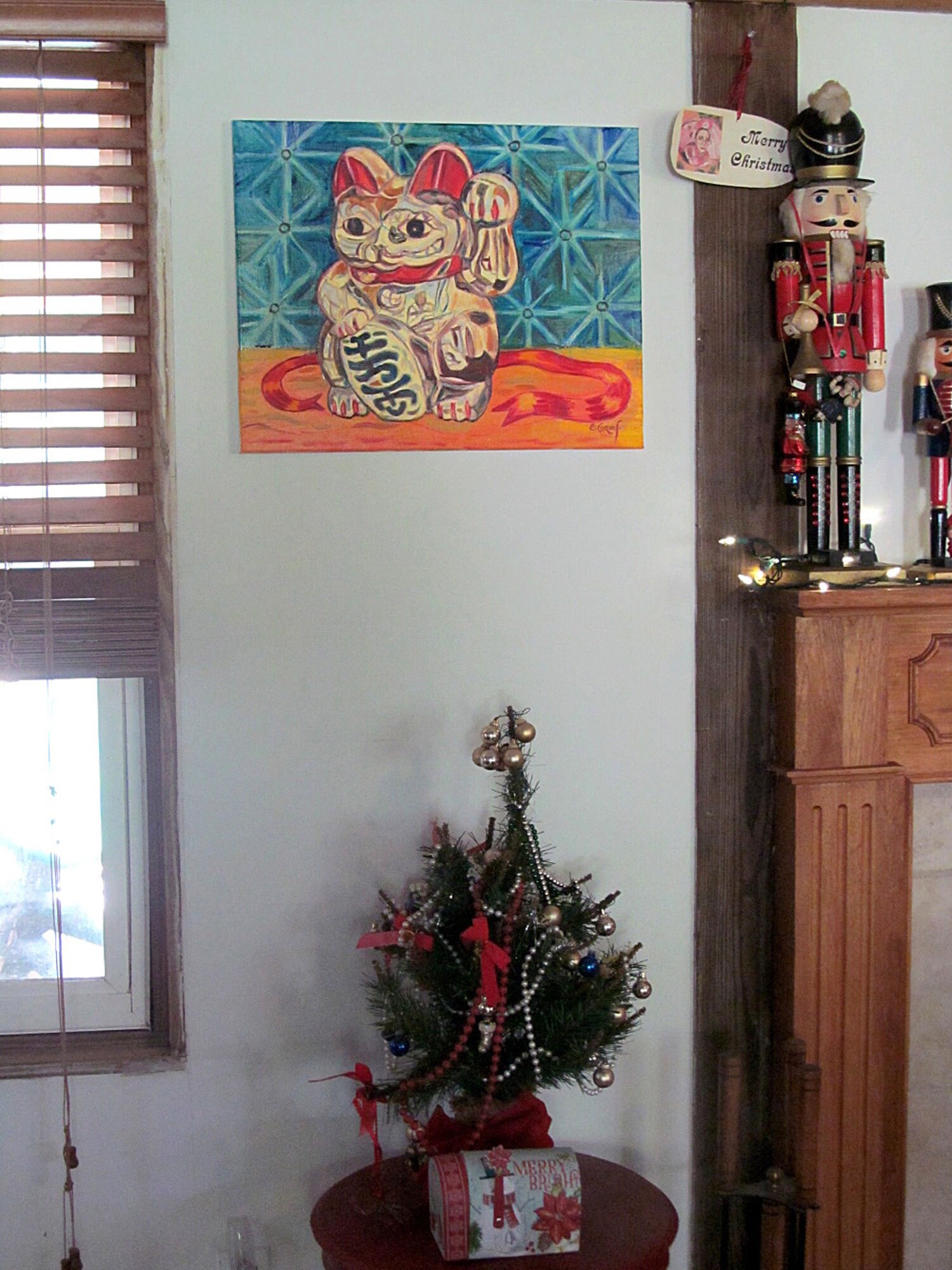 Maneki Neko -- 16 X 20 Inch Original Oil Painting by Elizabeth Graf ...