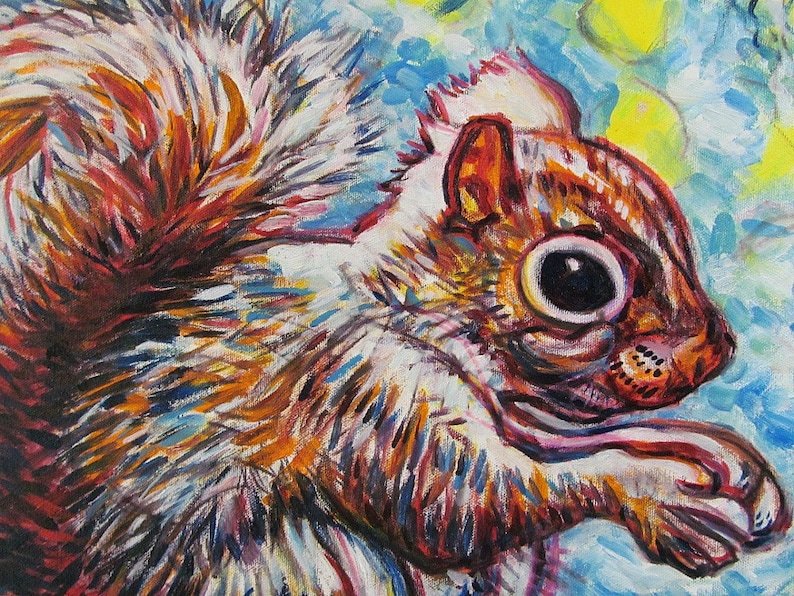 Magical Squirrel 18 X 24 Inch Original Oil Painting by Elizabeth Graf ...