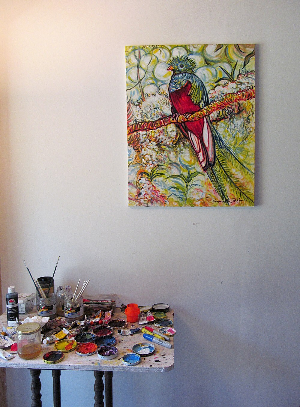 Resplendent Quetzal -- 24 X 30 Inch Original Oil Painting by Elizabeth ...
