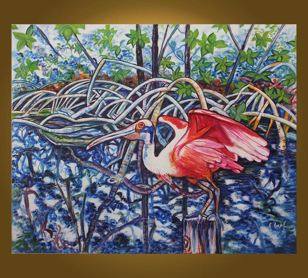 In the Mangroves -- 24 X 30 Inch Original Oil Painting by Elizabeth ...