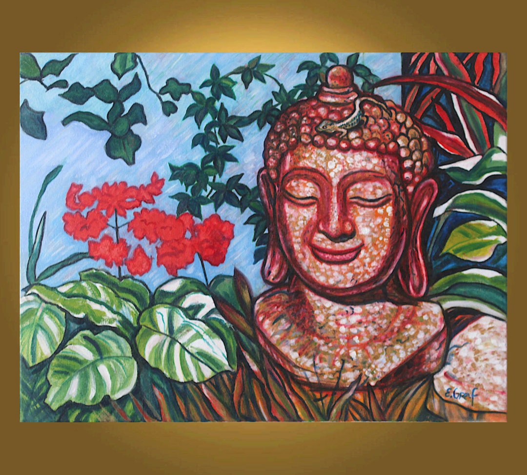 Bespoke Buddha -- 18 X 24 Inch Original Oil Painting by Elizabeth Graf ...