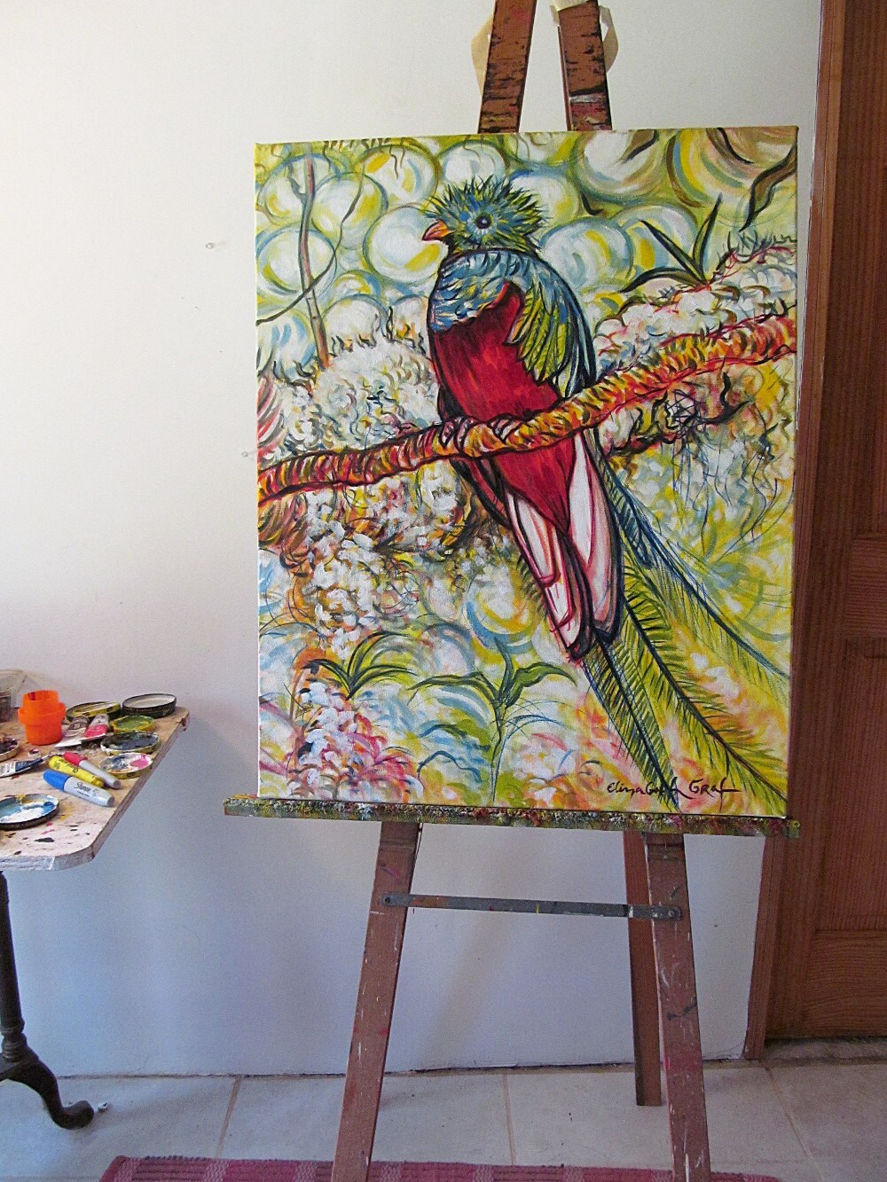 Resplendent Quetzal -- 24 X 30 Inch Original Oil Painting by Elizabeth ...