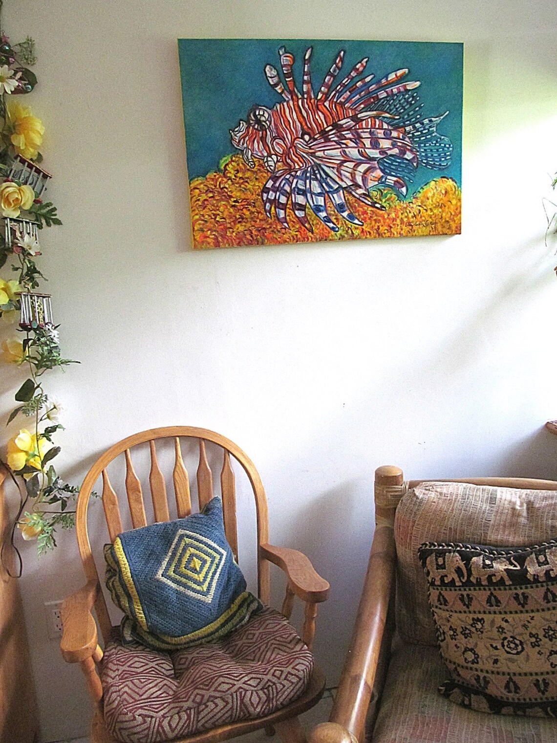 The Lionfish -- 20 X 30 Inch Original Painting by Elizabeth Graf on ...