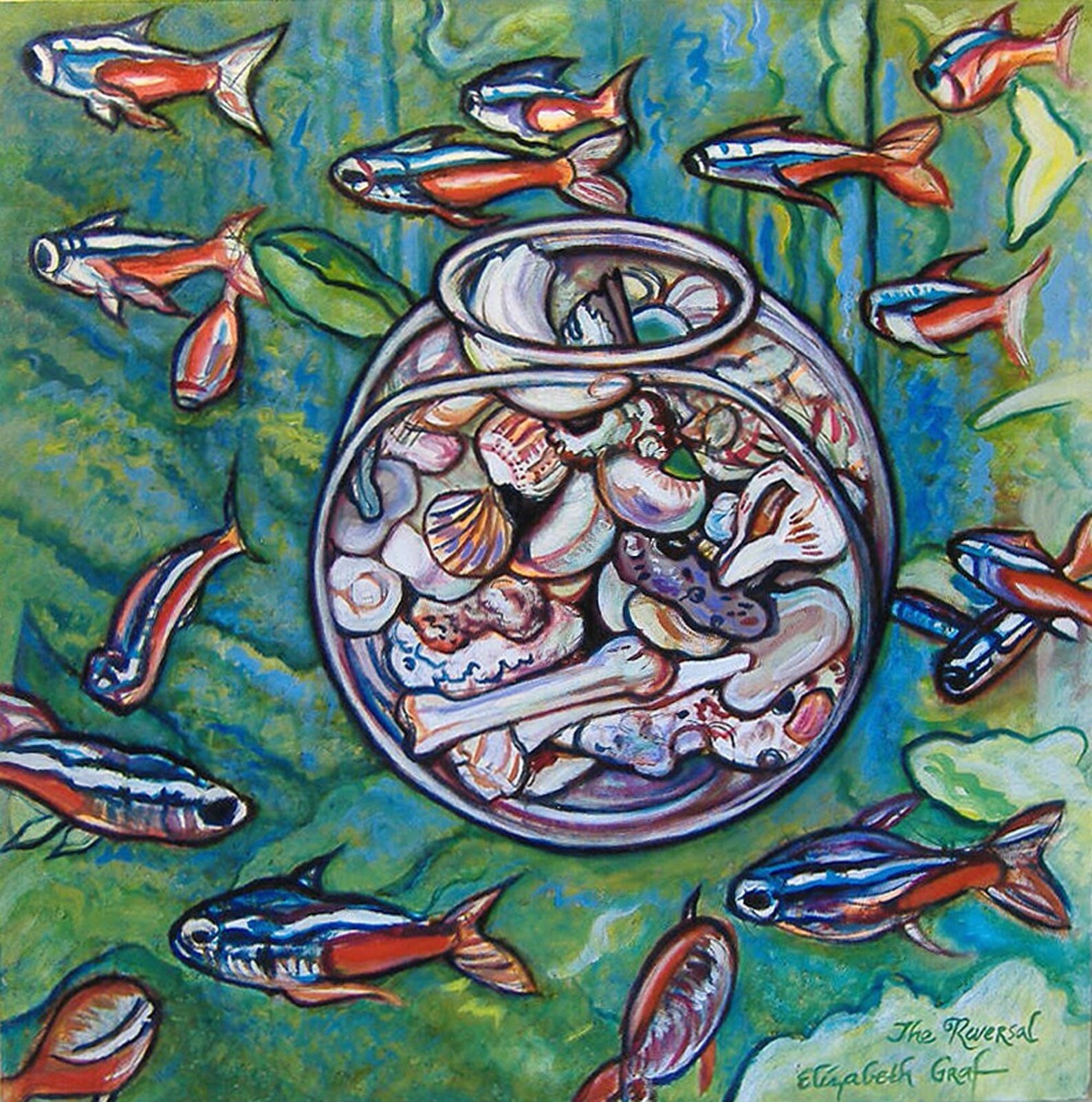 The Reversal 30 X 30 Original Oil Painting by Elizabeth - Etsy